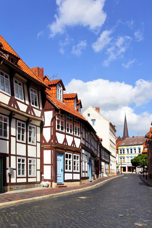 Market Place in the Beautiful German City Hildeshe Stock Photo - Image ...