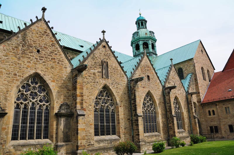 Market Place in the Beautiful German City Hildeshe Stock Photo - Image ...