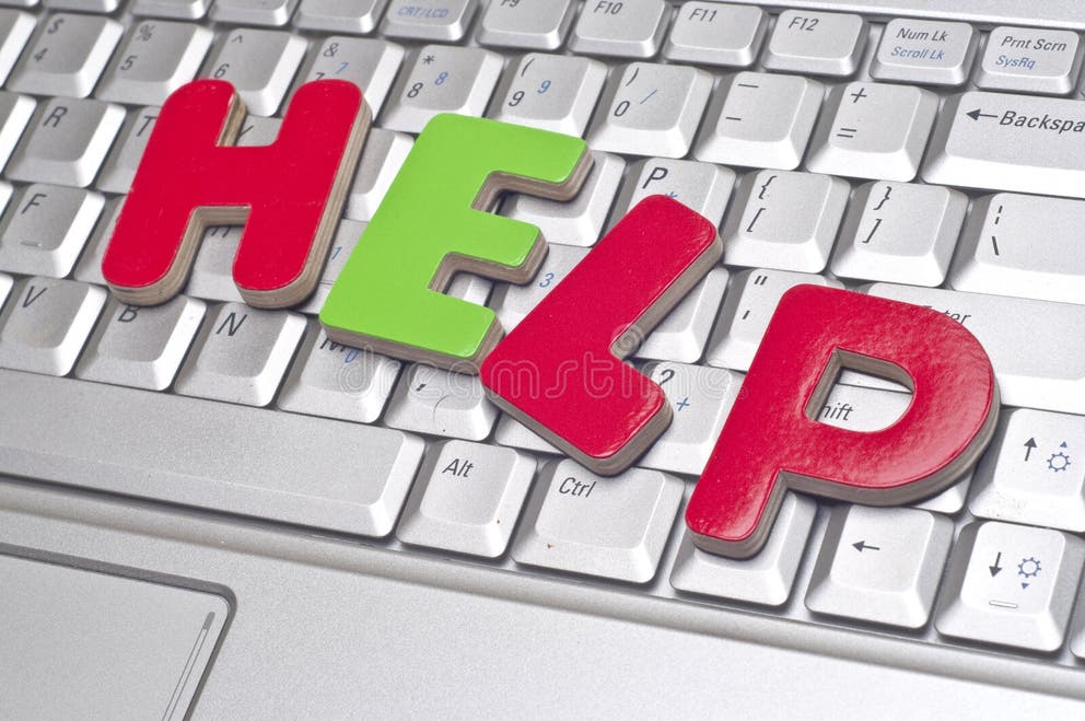 HILFE Büro-Konzept stockbild. Bild von taste, konzept - 17128265