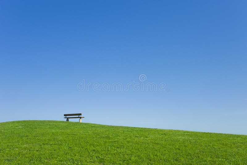 Hill bench stock image. Image of summer, renewable, woodland - 264471625