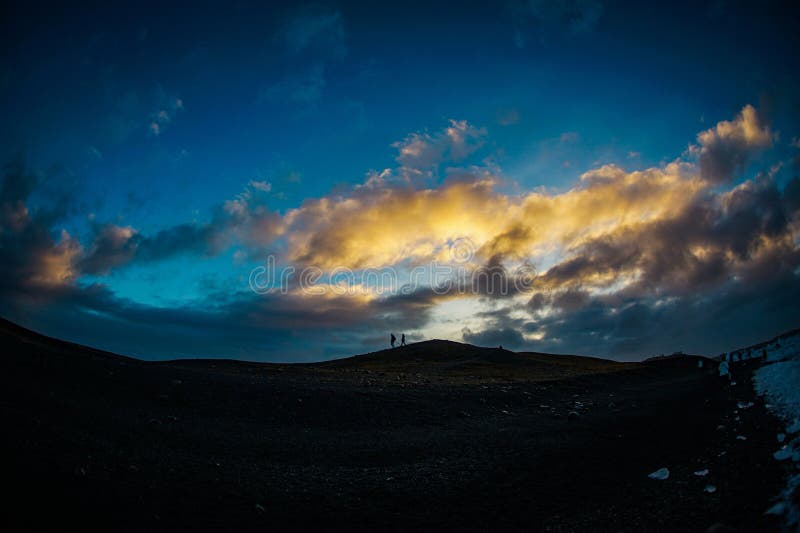 Hill with Blue Sky and Clouds Stock Image - Image of blue, hills: 362077403
