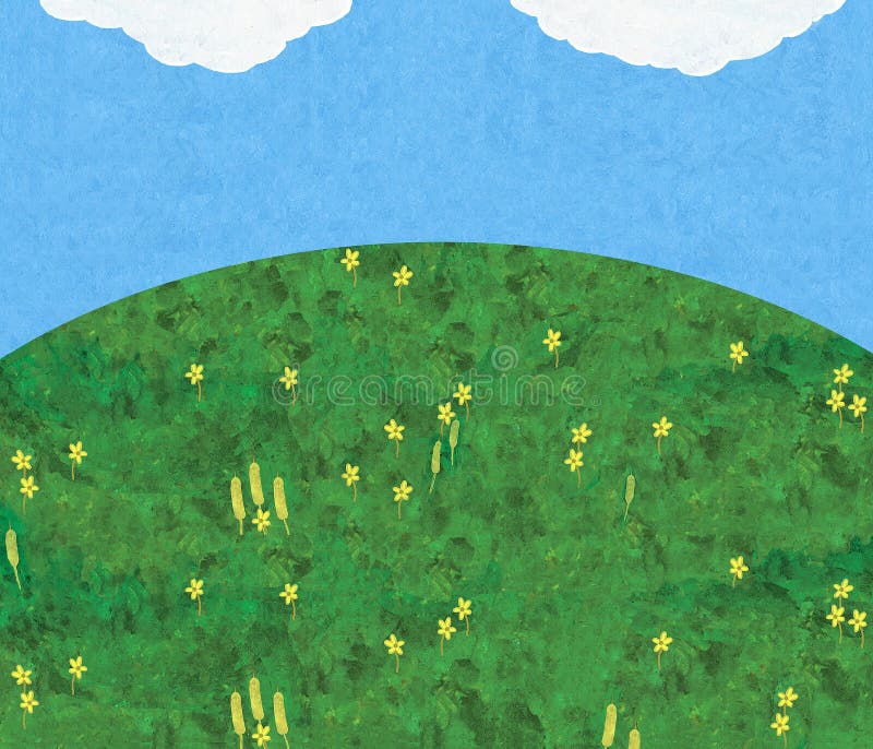 Hill with Blue sky stock illustration. Illustration of summer - 35416036