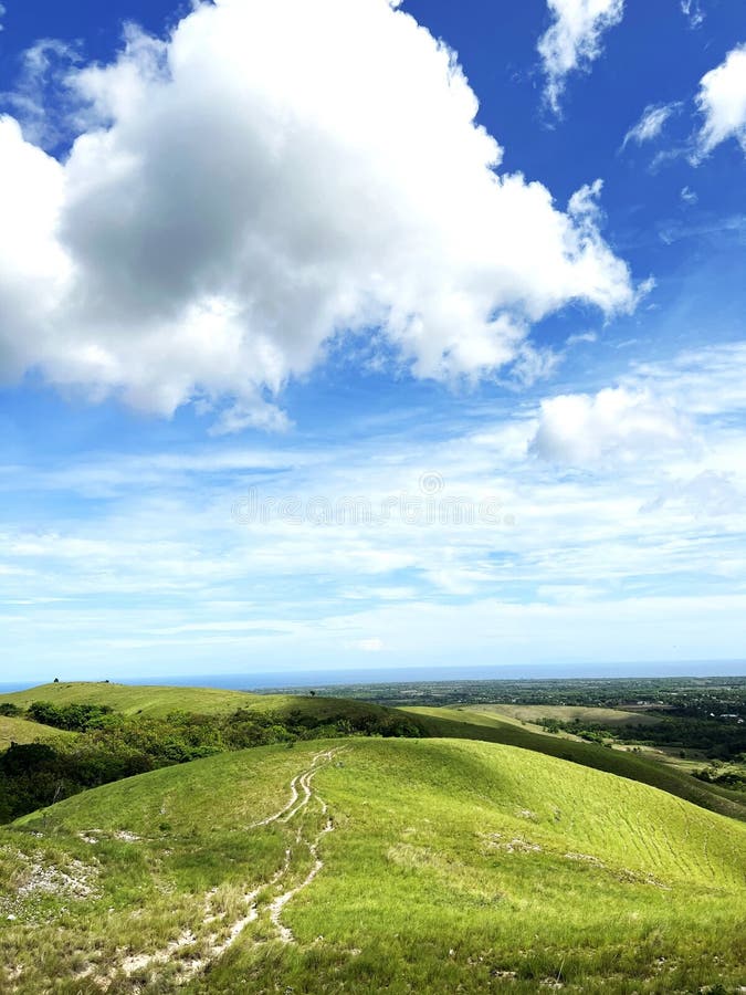 A Hill with Blue Sky in Indonesia Stock Image - Image of indonesia ...