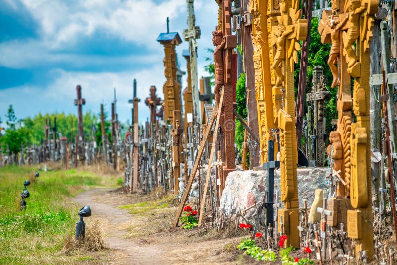 Hill of Crosses, Kryziu Kalnas, Lithuania Stock Photo - Image of ...