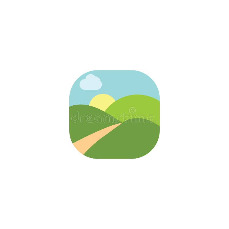 Hill Icon Vector Illustration Template Design Stock Vector ...