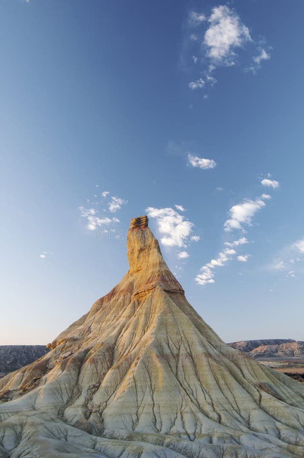 Hill land stock image. Image of navarra, erosion, clouds - 8642423