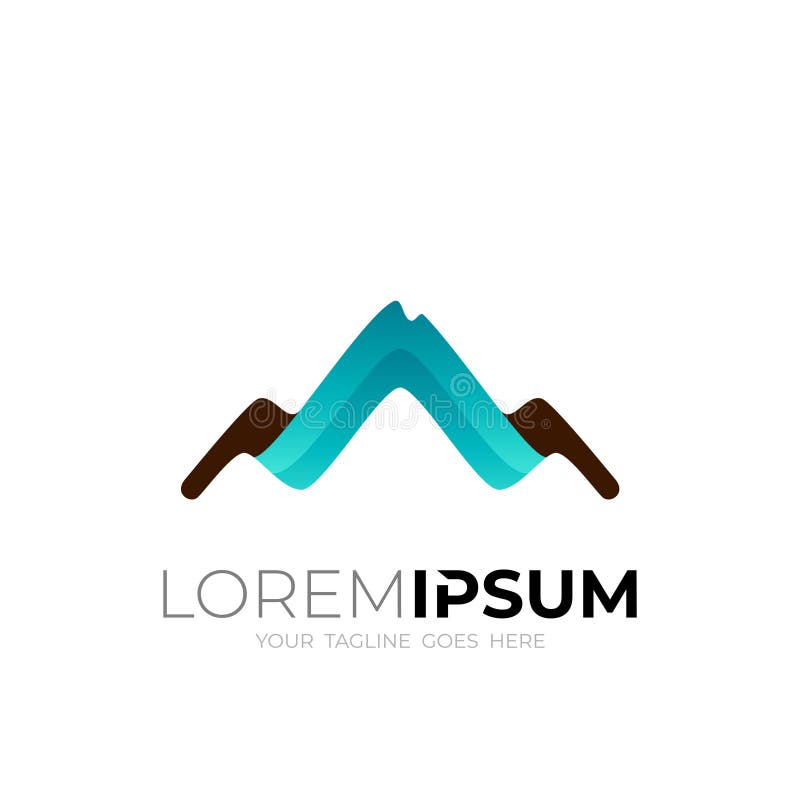 Hill Logo Design Vector, Mountain Icon Template Stock Vector ...