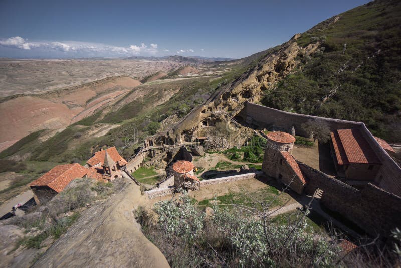 Hill monastery in georgia stock image. Image of holy - 146889079