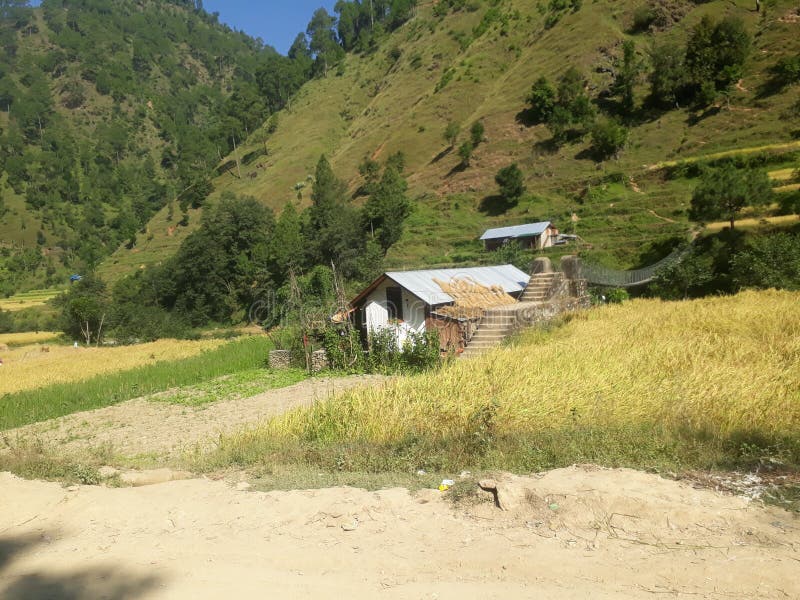 Hill with Most Fine View of Wangemarot Pyuthan Nepal Stock Photo ...