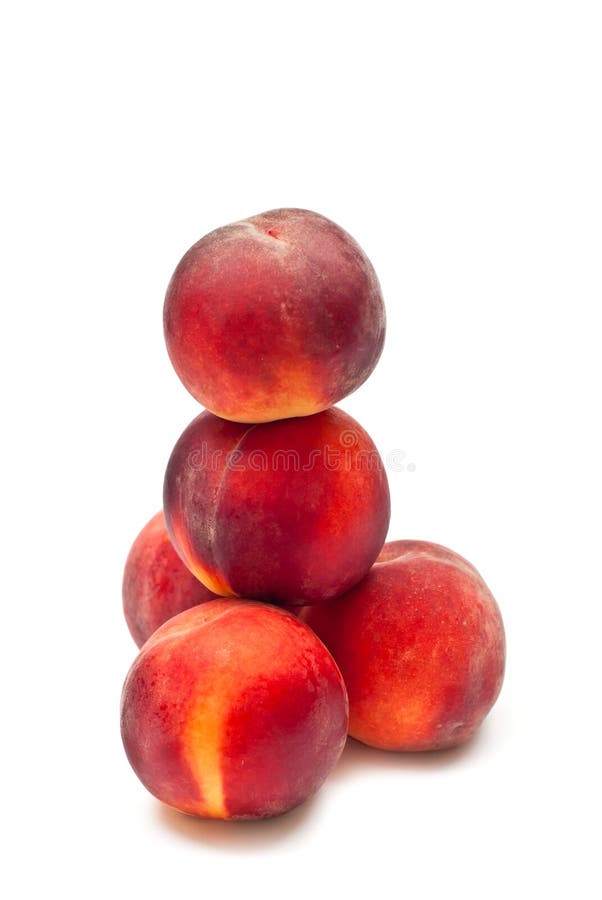 Five sweet peaches stock photo. Image of sweet, food - 34352812