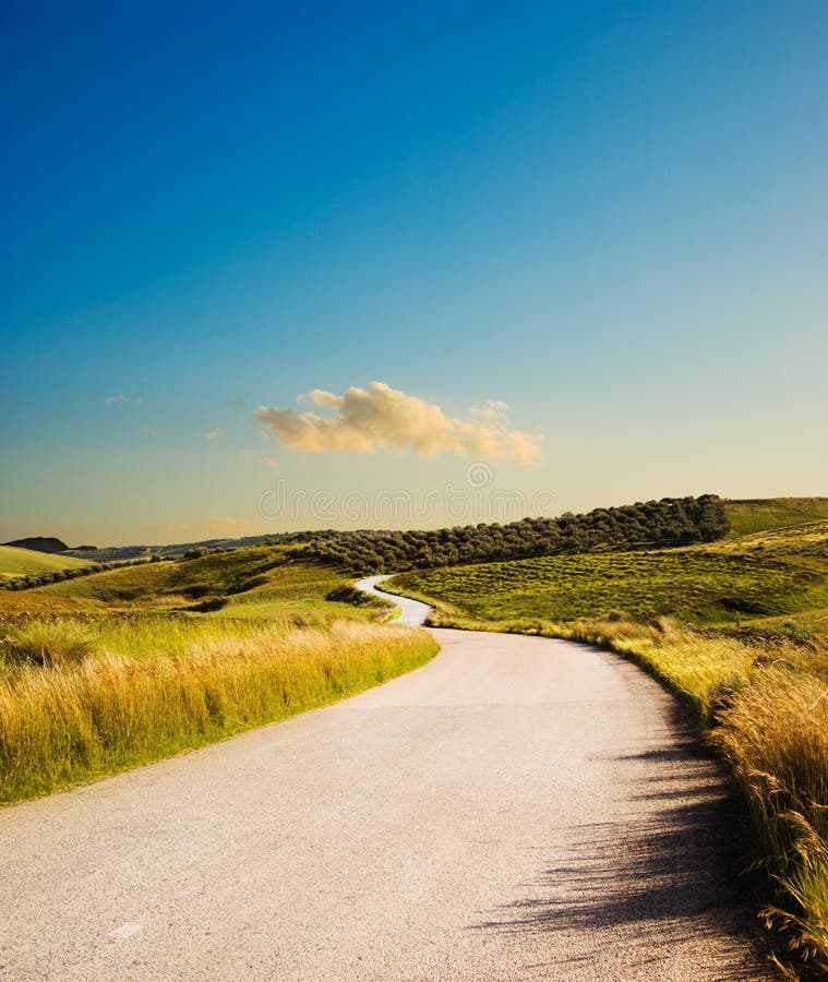 Hill Road. stock image. Image of business, beauty, countryside - 24322915