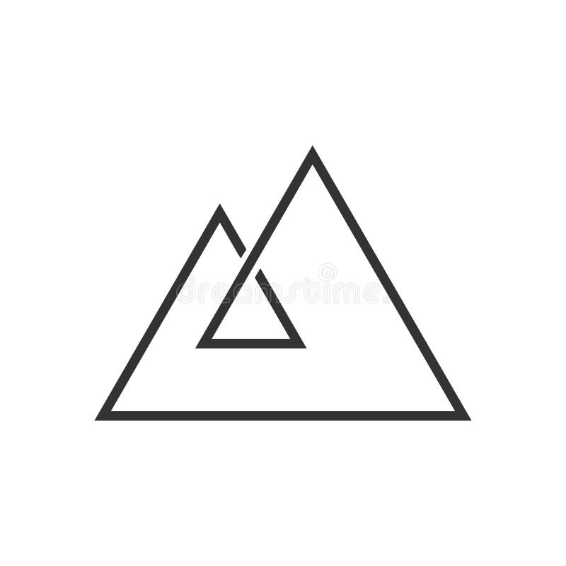 Hill Shape Icon Triangle Design Flat Logo Stock Vector - Illustration ...