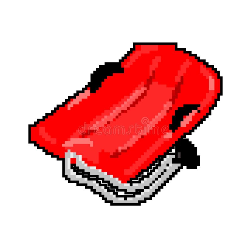 Hill Sled Snow Game Pixel Art Vector Illustration Stock Vector ...