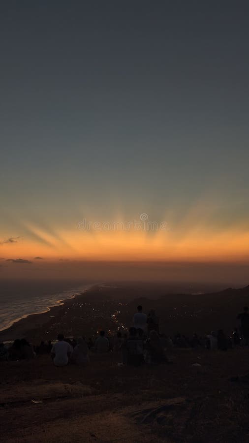 Hill Star Sunset,, Beauty Yogyakarta Stock Photo - Image of beauty ...