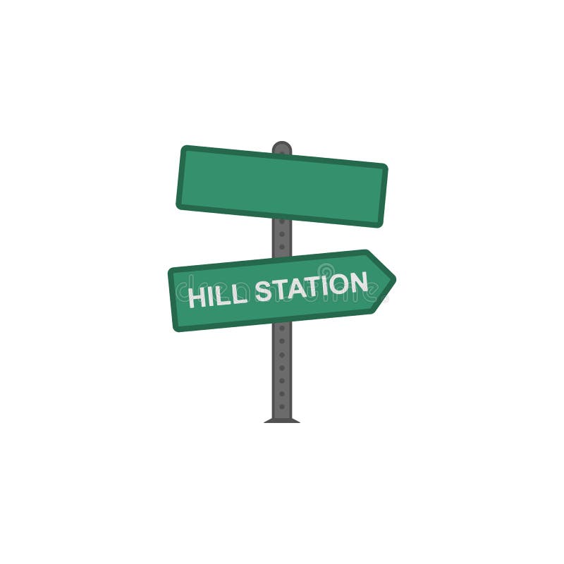 Hill Station Colored Icon. Element of Road Signs and Junctions Icon for ...