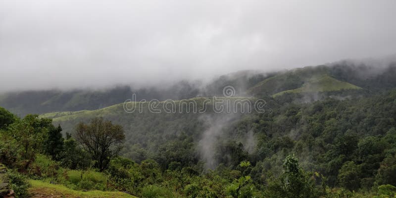 Hill Station Covered with Fog Stock Image - Image of station, travel ...