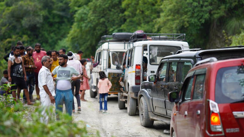 Hill Station Crowded Road Image Hd Editorial Stock Image - Image of ...
