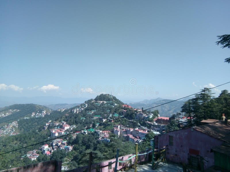 Shimla , india stock photo. Image of station, hill, india - 119810178