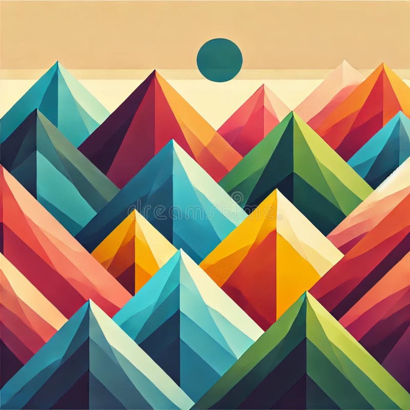 Hill Types Pattern Nine Colour Shades Stock Illustration - Illustration ...