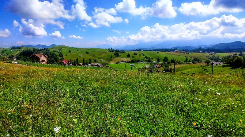 Hill view stock image. Image of clouds, view, hill, grass - 123114471