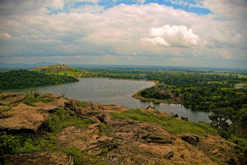 Hill View Point of Murugama Lake in West Bengal Stock Photo - Image of ...