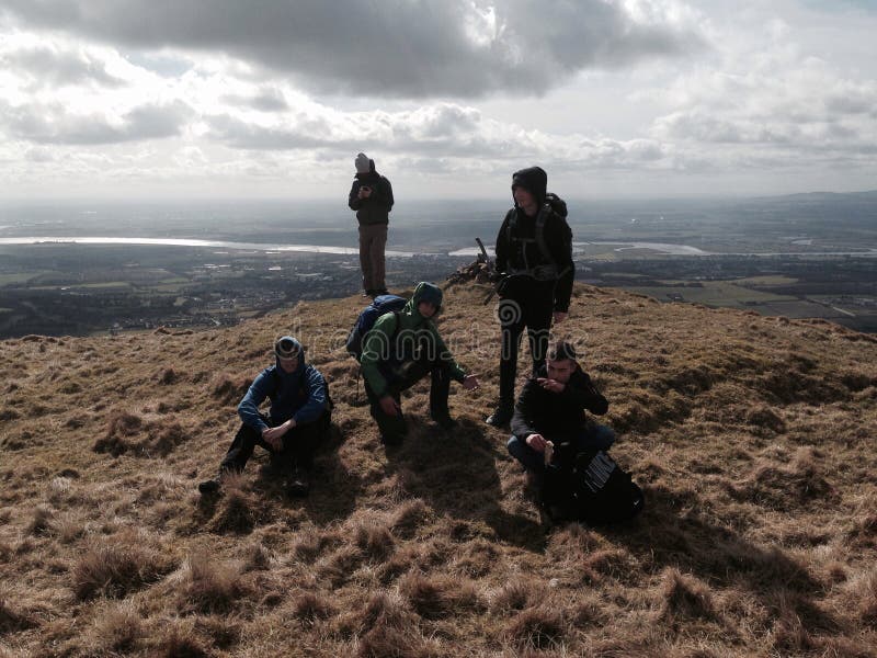 Hill walk editorial image. Image of stirlings, climbing - 70971355