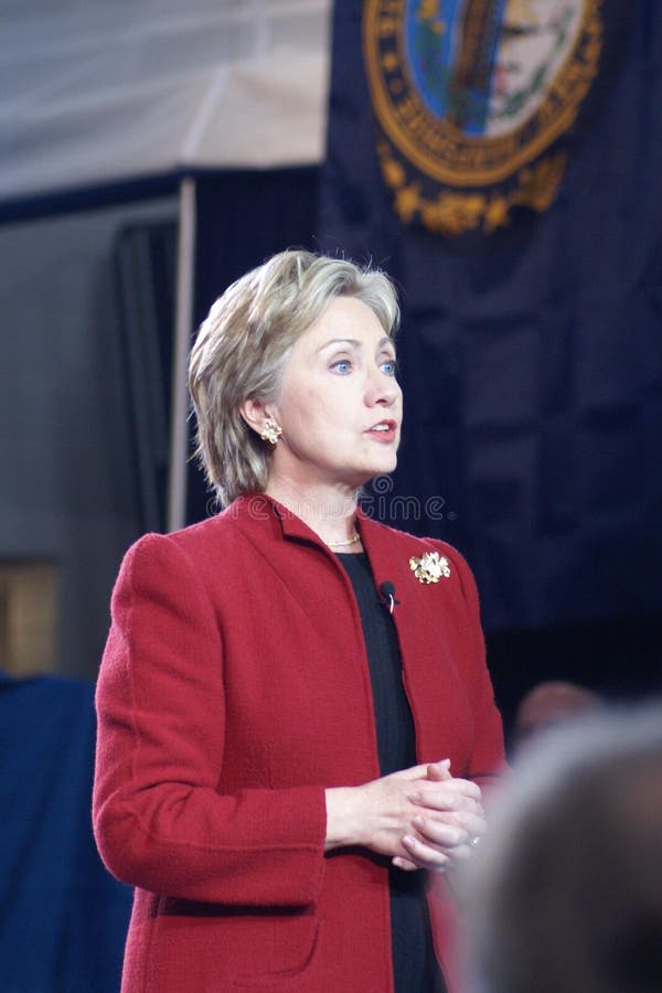 Hillary Clinton Laughing Pink Jacket Editorial Photography - Image of ...