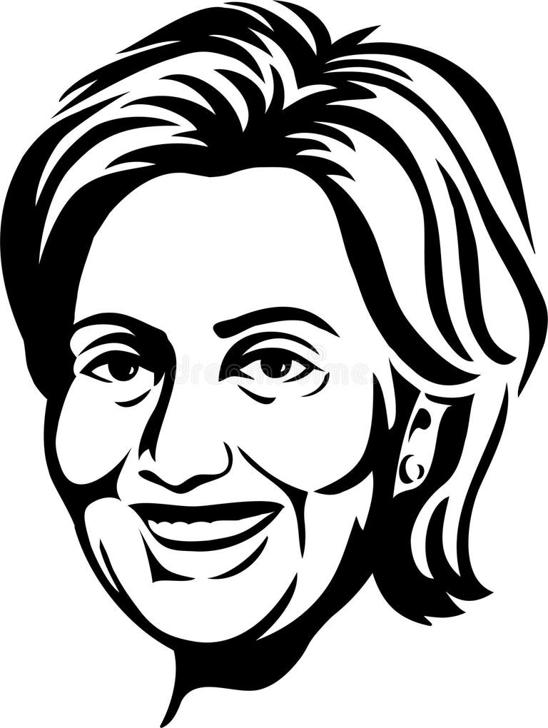 Hillary Clinton Portrait Stock Illustrations – 50 Hillary Clinton ...