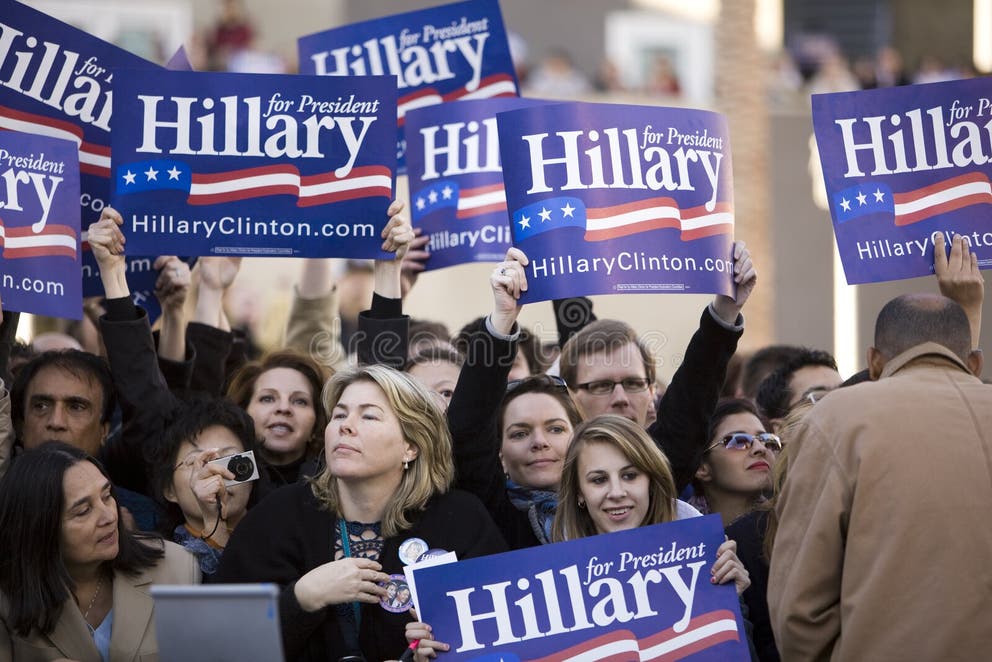 Hillary Clinton Rally 9775 editorial stock image. Image of democracy ...