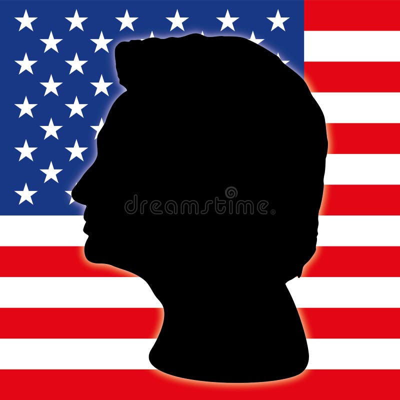 Hillary Clinton Silhouette with US Flag Editorial Stock Image ...