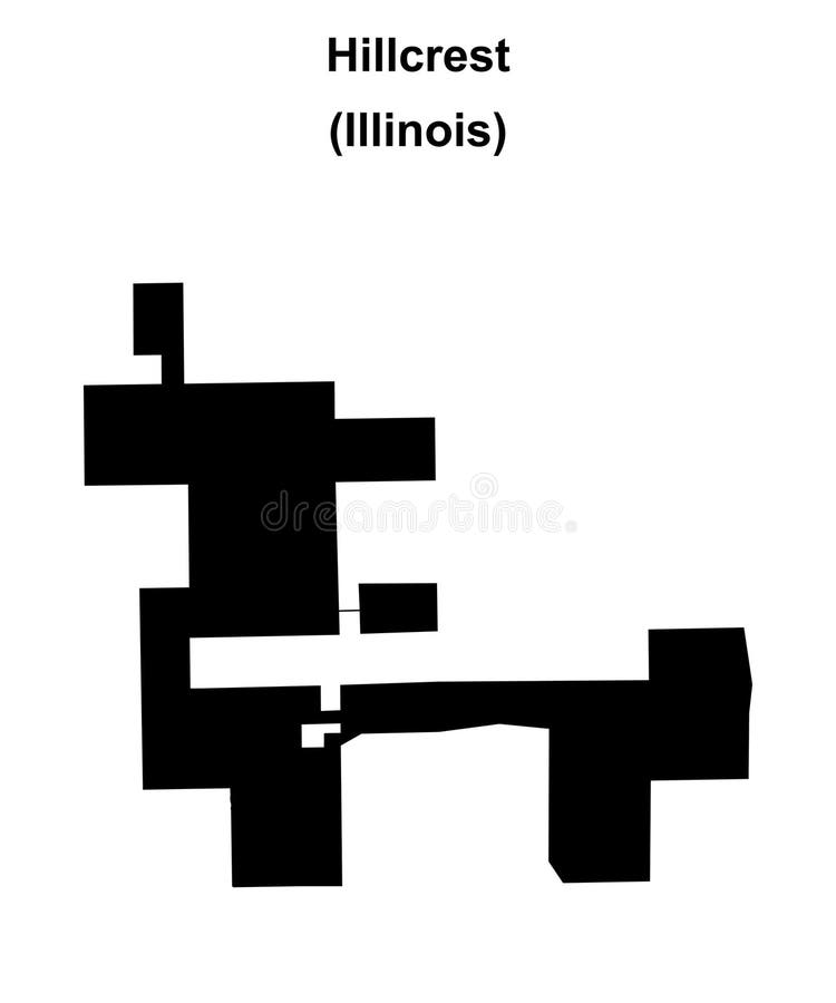 Hillcrest outline map stock vector. Illustration of icon - 387243488