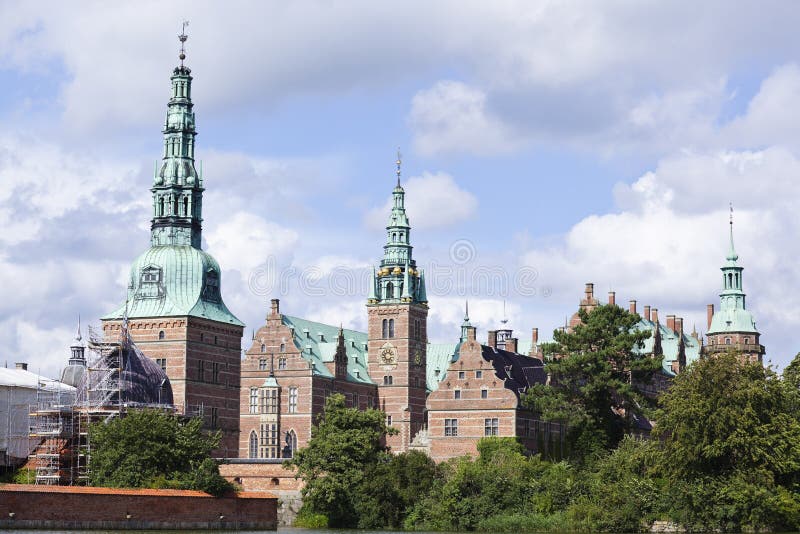 Hillerod, Denmark: Fredriksborg Castle Stock Photo - Image of landscape ...