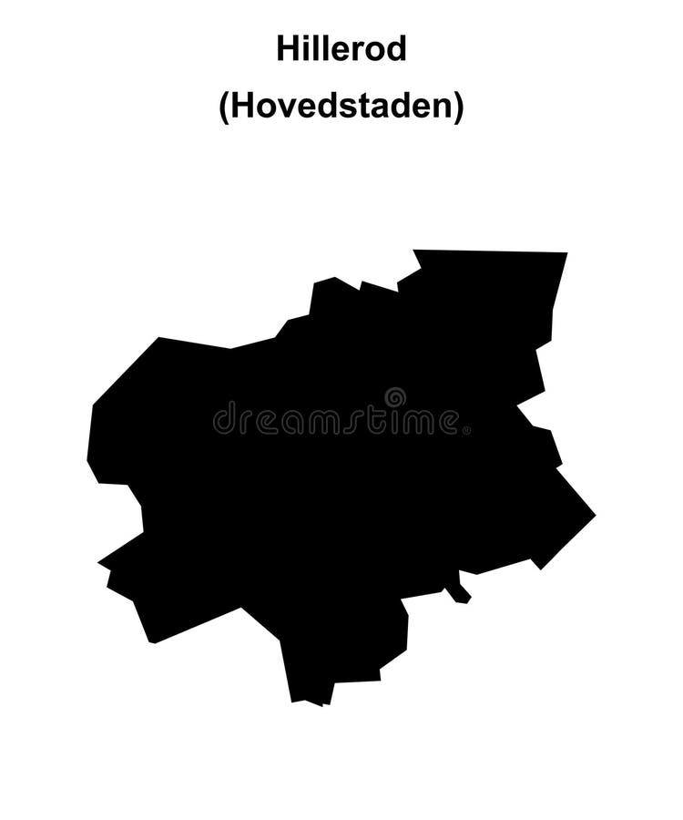 Hillerod outline map stock vector. Illustration of icon - 371639229