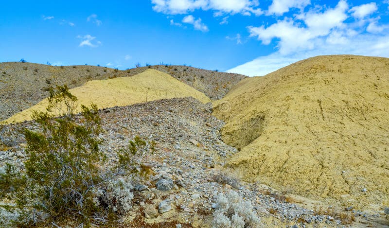 Hills in the California Desert from Various Colored Clay Formations ...
