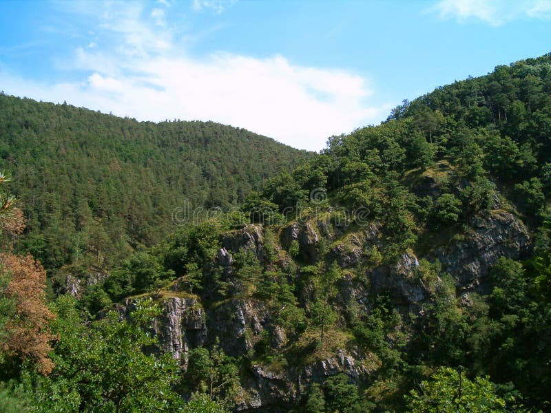Hills Covered by Rocks and Greenery Stock Photo - Image of white, tree ...