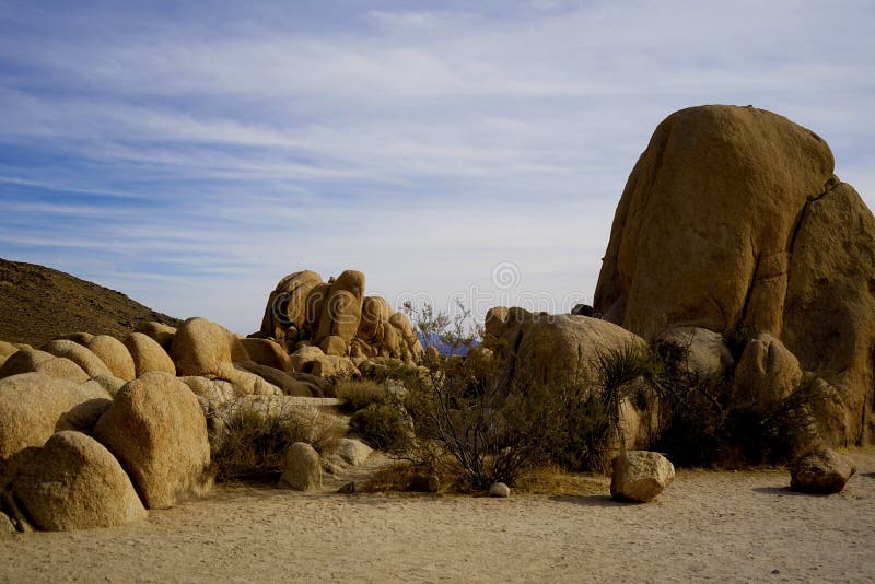 The Hills in the Desert are Composed of Large and Small Pebbles. Stock ...