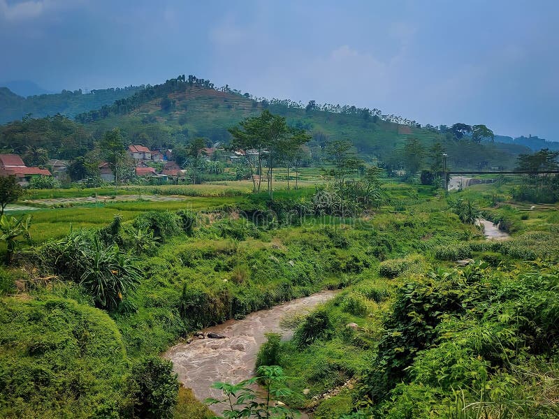 Hills, Fields and Flowing Rivers Stock Image - Image of river, views ...
