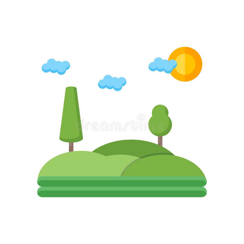 Hills Icon Vector Sign and Symbol Isolated on White Background Stock ...