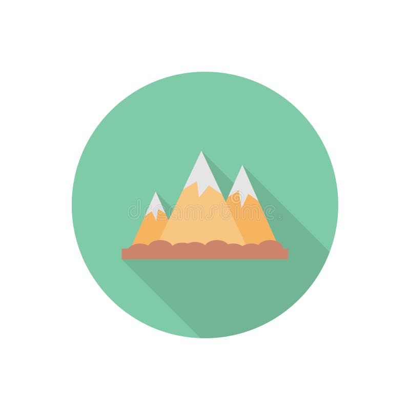 Hills Vector Flat Colour Icon Stock Vector - Illustration of abstract ...