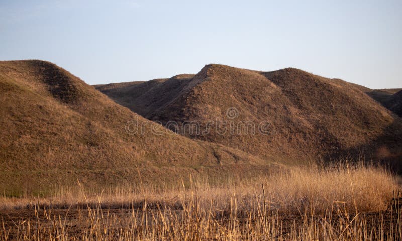 Hills on the Nature in Early Spring Stock Image - Image of landscape ...