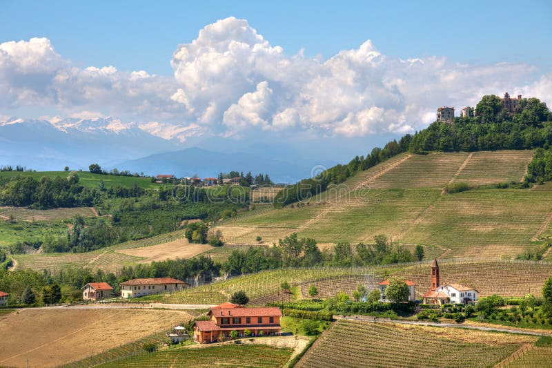 Spring Countryside View. Piedmont, Italy. Stock Photo - Image of ...