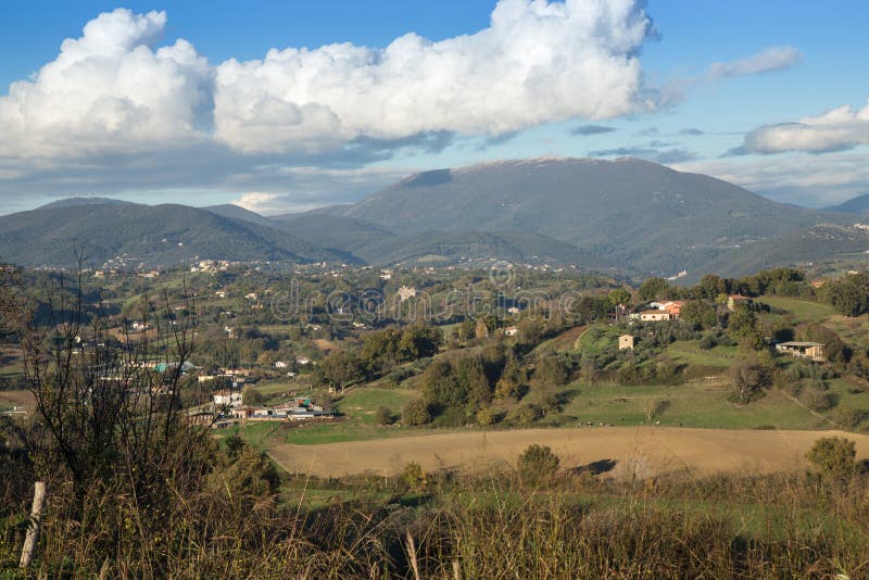 Lazio - Sabina - Italy stock image. Image of view, clouds - 1280279