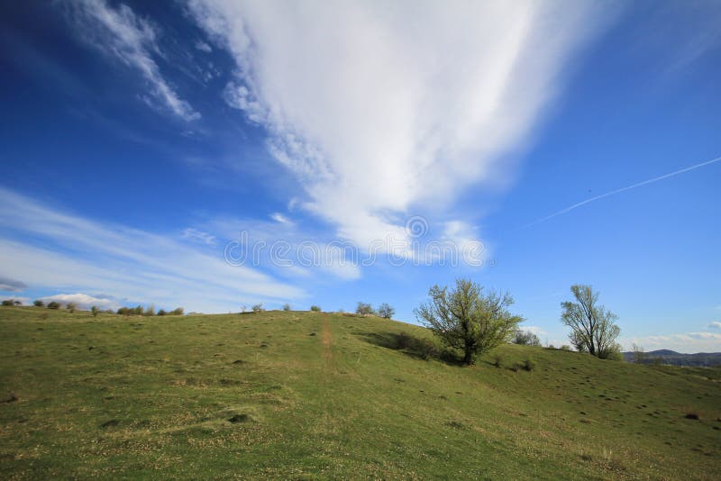 Hills in the spring stock image. Image of countryside - 90300555
