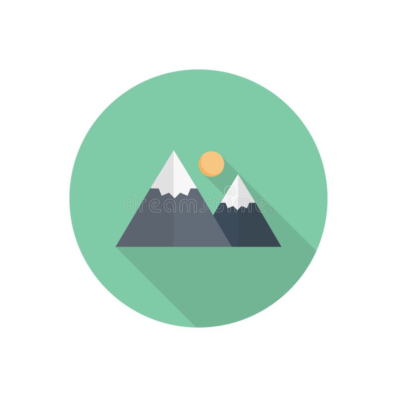 Hills Vector Flat Colour Icon Stock Vector - Illustration of abstract ...