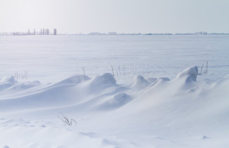 Hills of White Snow on a Winter Morning Stock Photo - Image of outdoor ...