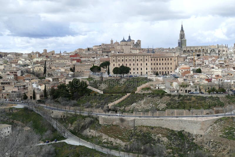 Hillside Buildings of the Old City Stock Photo - Image of fortress ...