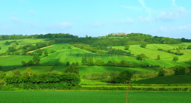 Hillside in green stock photo. Image of beautiful, rolling - 54453322
