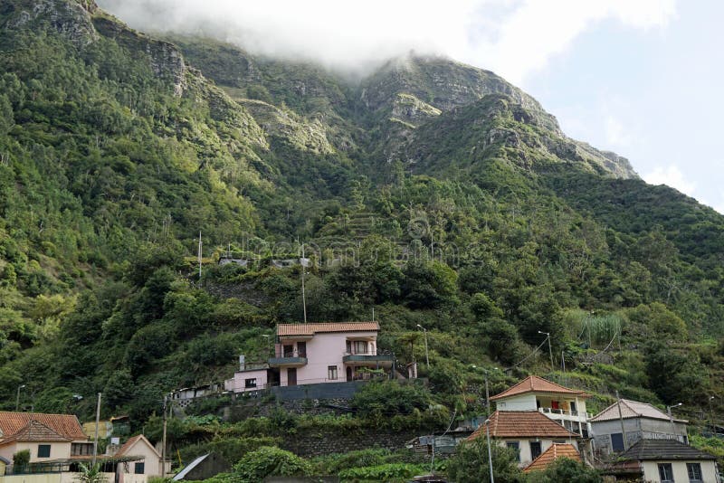 Hillside Settlement on Madeira Island Stock Photo - Image of beautiful ...