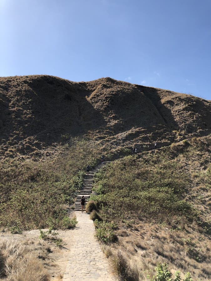 Hillside Stone Steps stock photo. Image of blue, walking - 367761200