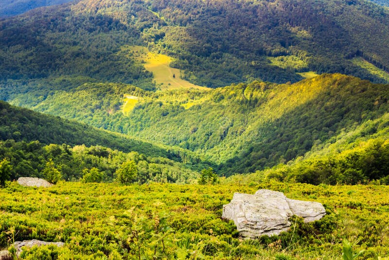 Hillside with Stones in High Mountains Stock Image - Image of rock ...